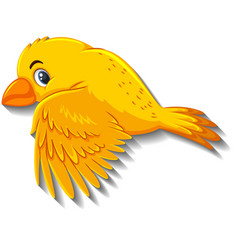 Cute yellow bird cartoon character Royalty Free Vector Image