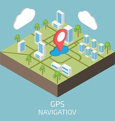 Flat isometric map Royalty Free Vector Image - VectorStock