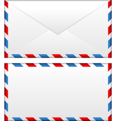 Air mail envelope back side Royalty Free Vector Image