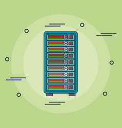 Tower server isometric icon Royalty Free Vector Image