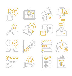 Feedback flat icons Royalty Free Vector Image - VectorStock