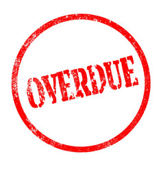 Overdue rubber stamp Royalty Free Vector Image