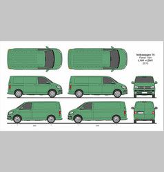 Volkswagen t6 cargo panel van l1h2 2015-present Vector Image