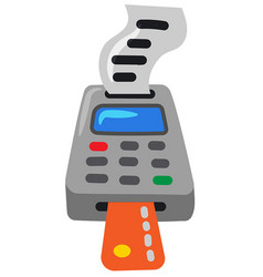 Pos nfc payment machine icon nfc terminal card Vector Image