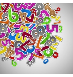Background with colorful numbers of paper Vector Image