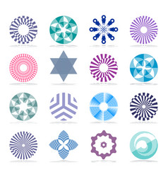 Star design elements set Royalty Free Vector Image
