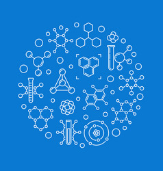 Organic chemistry round Royalty Free Vector Image