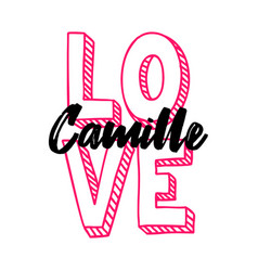 Camille Royalty Free Vector Image - VectorStock