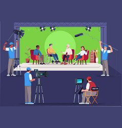 Talk show participants set Royalty Free Vector Image