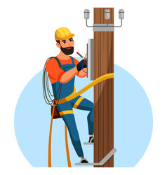 Cartoon power engineer Royalty Free Vector Image