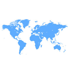 World map with countries on blue background Vector Image