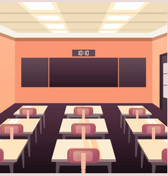School classroom interior Royalty Free Vector Image