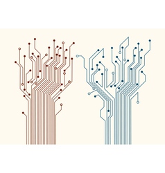 Abstract circuit tree board Royalty Free Vector Image