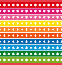 Border of rainbow and stars Royalty Free Vector Image
