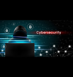 Cybersecurity concept hacker and technology Vector Image