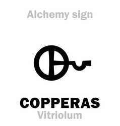 Alchemy vitriol vitriolum copperas couperose Vector Image