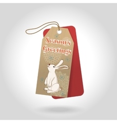 Collection of six cute christmas gift tags Vector Image