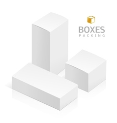 White 3d box Royalty Free Vector Image - VectorStock