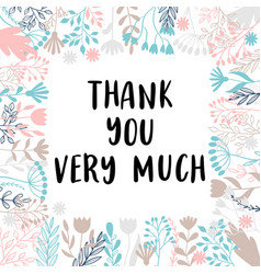 Thank you so much cute greeting card Royalty Free Vector