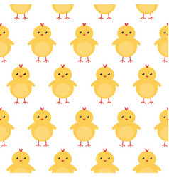 Little chicken and flowers seamless pattern Vector Image