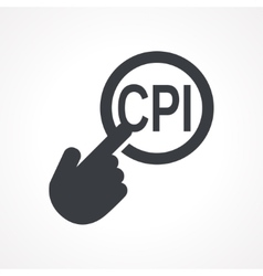 Cpi consumer price index word Royalty Free Vector Image