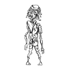 Zombie stick figure set Royalty Free Vector Image