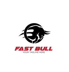 Modern professional bull logo for a sport team Vector Image