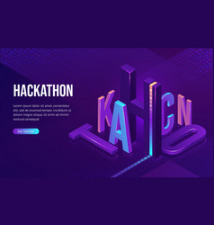 Hackathon program code software marathon hack Vector Image