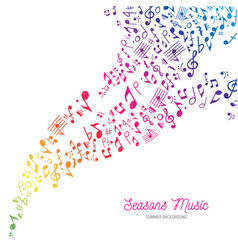 Colorful music notes Royalty Free Vector Image