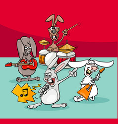 Singing rabbit cartoon Royalty Free Vector Image