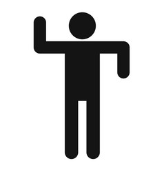 Stick figure stickman icon pictograph simple Vector Image