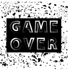 Graffiti game over text sprayed in black over Vector Image