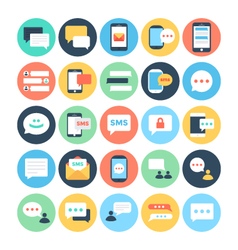 Colored chat room icon with popup Royalty Free Vector Image