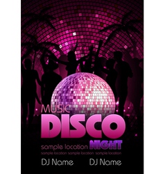 Disco background poster Royalty Free Vector Image