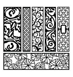 Laser cutting pattern design Royalty Free Vector Image