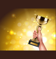 Fighting for a winning trophy Royalty Free Vector Image