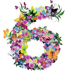 Number four Royalty Free Vector Image - VectorStock