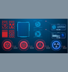 Futuristic interface hud design infographic Vector Image