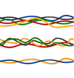 Realistic detailed 3d wire cable concept ad poster