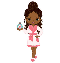 African american spa girl Royalty Free Vector Image
