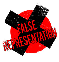 False representation rubber stamp Royalty Free Vector Image