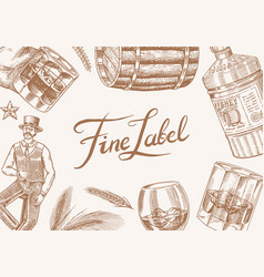 Vintage Hand Drawn Graphic Banners and Labels Vector Image