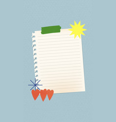 Aesthetic Paper Notes Background Wallpaper Vector Image
