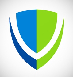 Shield blue protection business logo Royalty Free Vector