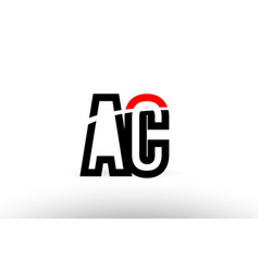 Grunge white red black alphabet letter c logo Vector Image