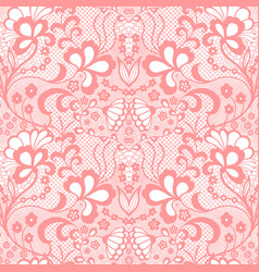Lace seamless pattern with flowers Royalty Free Vector Image