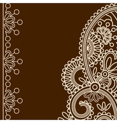 Handdrawn henna mehndi abstract flowers ill Vector Image