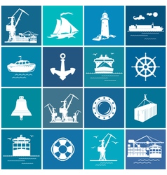 Set of maritime icons Royalty Free Vector Image