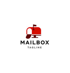 Two notification in full red mail Royalty Free Vector Image