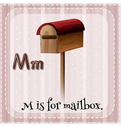 A letter m for mailbox Royalty Free Vector Image